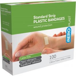 AEROPLAST STANDARD PLASTIC STRIP DRESSING / 7.2CM X 1.9CM / BOX OF 100 ...