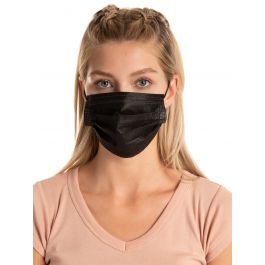 SOFTMED LEVEL 3 FACE MASK SURGICAL BLACK / BOX OF 50 Yes Medical