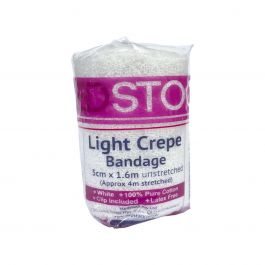 MEDSTOCK 100% COTTON LIGHT CREPE BANDAGE WITH ELASTIC CLIPS | Medical ...