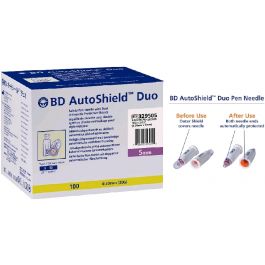 BD AUTOSHIELD DUO NEEDLE / 30G X 5MM / BOX OF 100 Yes Medical