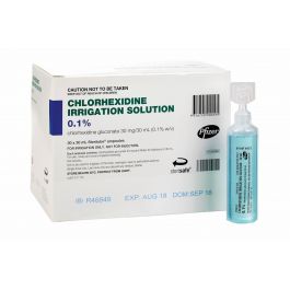 PFIZER CHLORHEXIDINE ANTISEPTIC SOLUTIONS (AMPOULES) / 0.1% 30ML BOTTLE ...