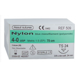 ASSUT 3/8 CIRCLE SUTURES / 3-0 / 24MM / 75CM / RC / BOX OF 36 Yes Medical