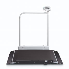 SECA EMR-VALIDATED WHEELCHAIR SCALE WITH HANDRAIL AND TRANSPORT WHEELS ...